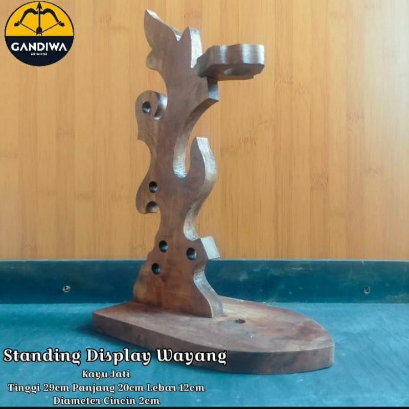 Jual Standing display kayu jati untuk wayang | tempat wayang kulit ...