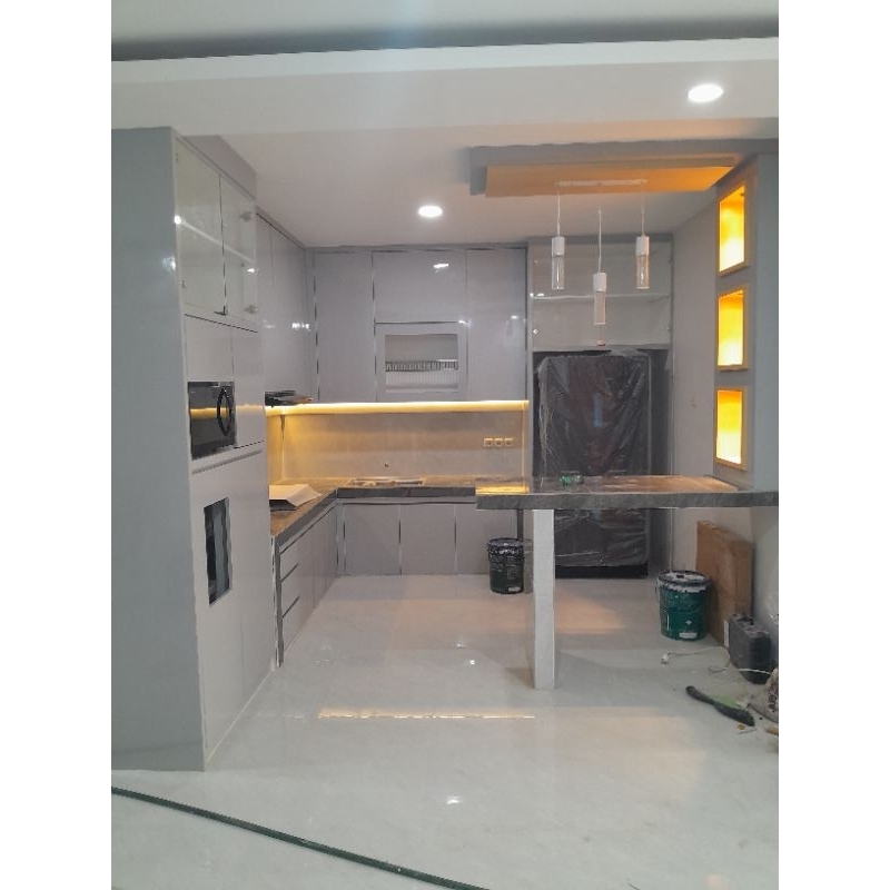 Jual KITCHEN SET MINIMALIS CUSTOM FURNITURE MULTIPLEK MERANTI TEBAL ...