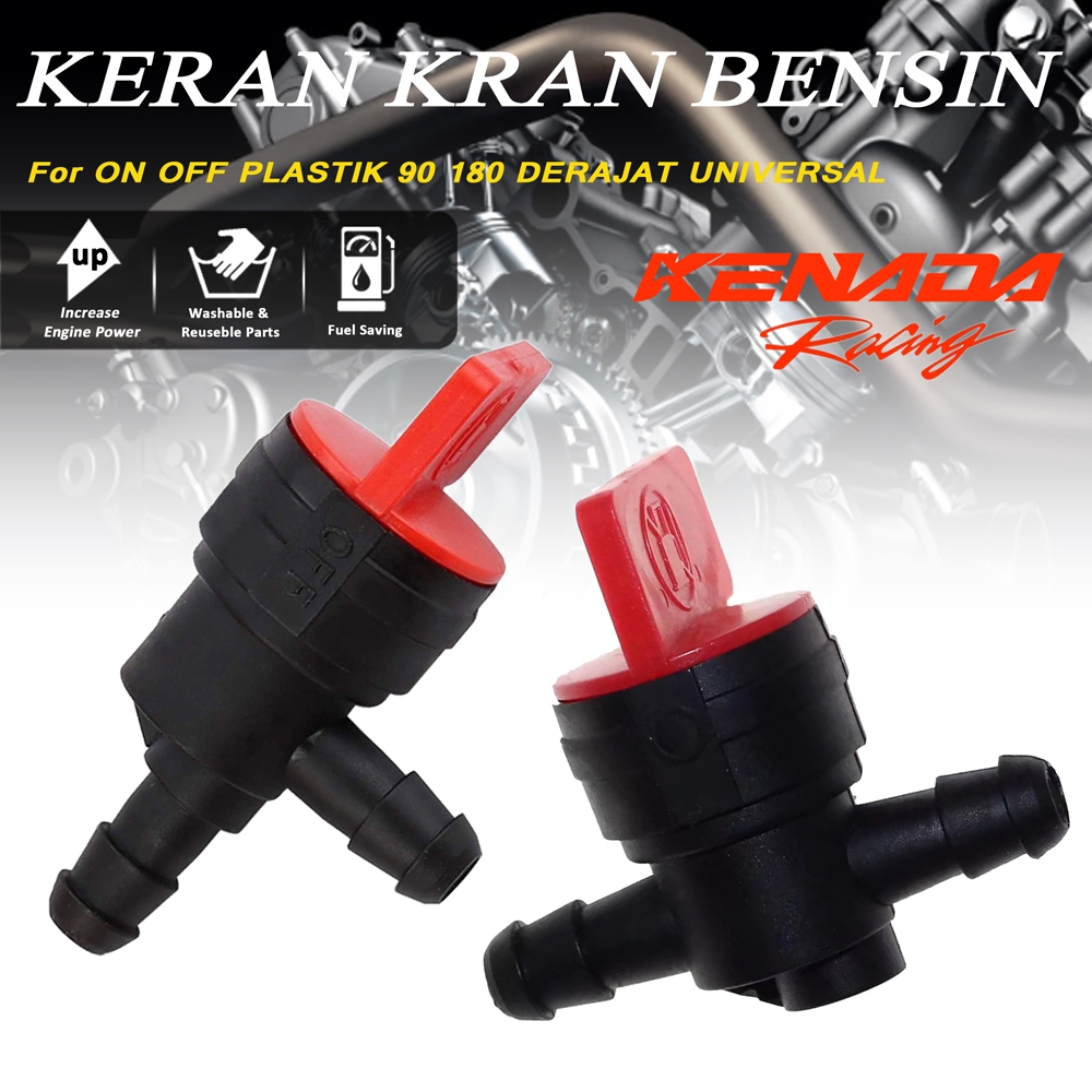 Jual KERAN KRAN BENSIN ON OFF PLASTIK 90 180 DERAJAT UNIVERSAL | Shopee Indonesia