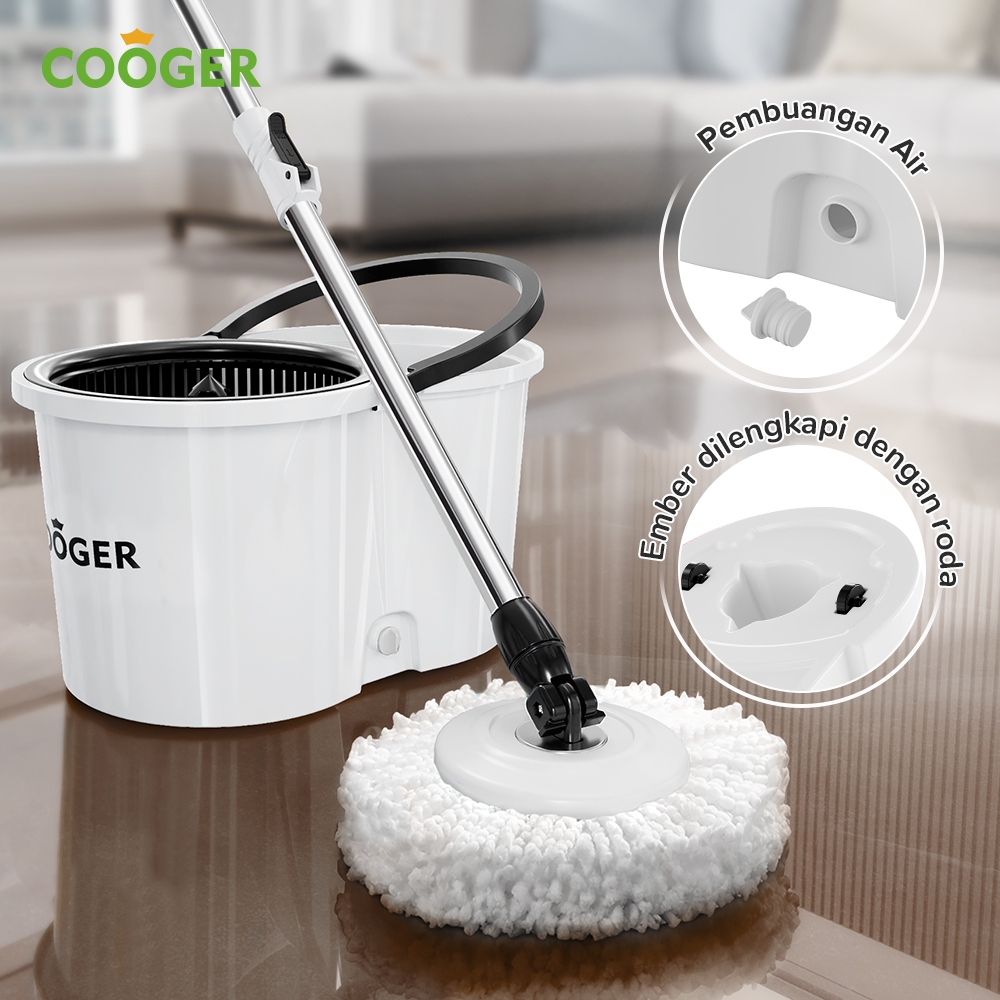 Jual COOGER Alat Pel Bucket Spin Mop Pencuci Otomatis 2IN1 Alat Pel ...