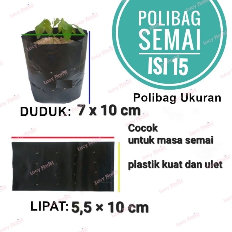 Jual Polibag uk 5,5 x 10cm /plastik semai / polibag semai / | Shopee ...