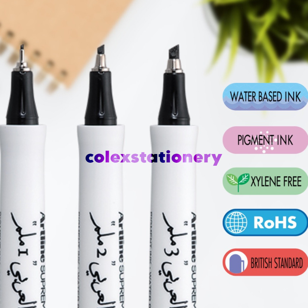 Jual Pen Kaligrafi Permanent / Pulpen Kaligrafi Warna Hitam Supreme ...
