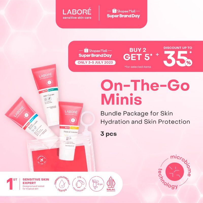 Jual LABORE Sensitive Skin Care On the go Minis I l Revived Trial Kit ...