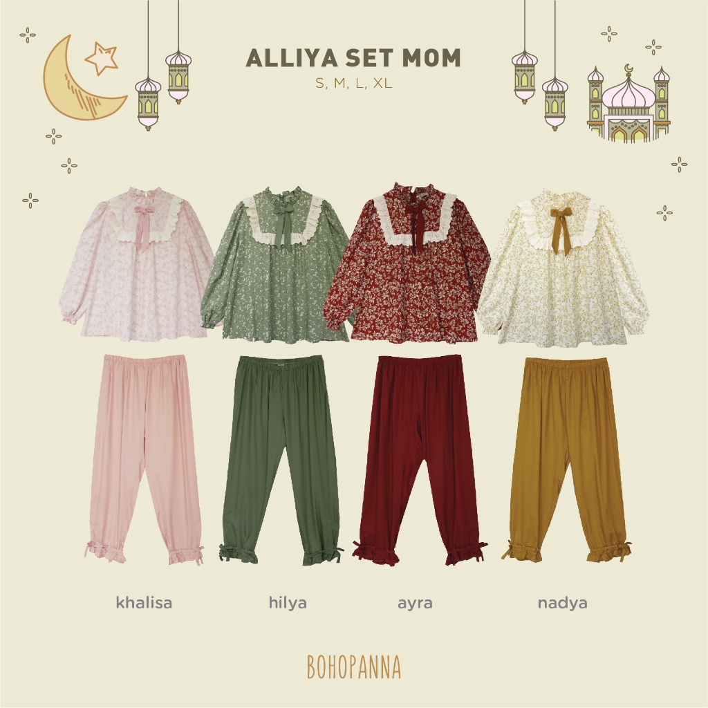 Jual BOHOPANNA - RAYA COLLECTION - ALLIYA SET MOM - Setelan Muslim Wanita - Baju Muslim ...