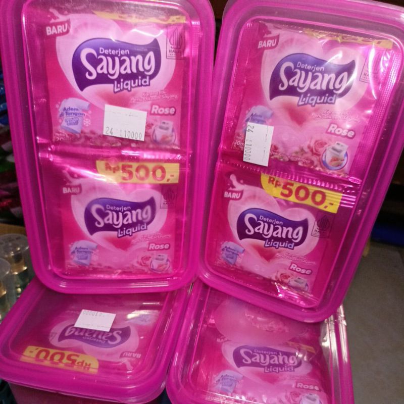 Jual Sayang detergen cair free tepak isi 24 saset per tepak | Shopee ...