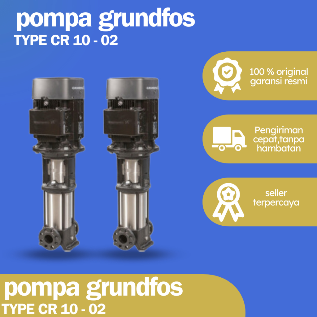 Jual GRUNDFOS CR 10-2, Vertical Multistage Pump, Transfer Pump, Jockey ...