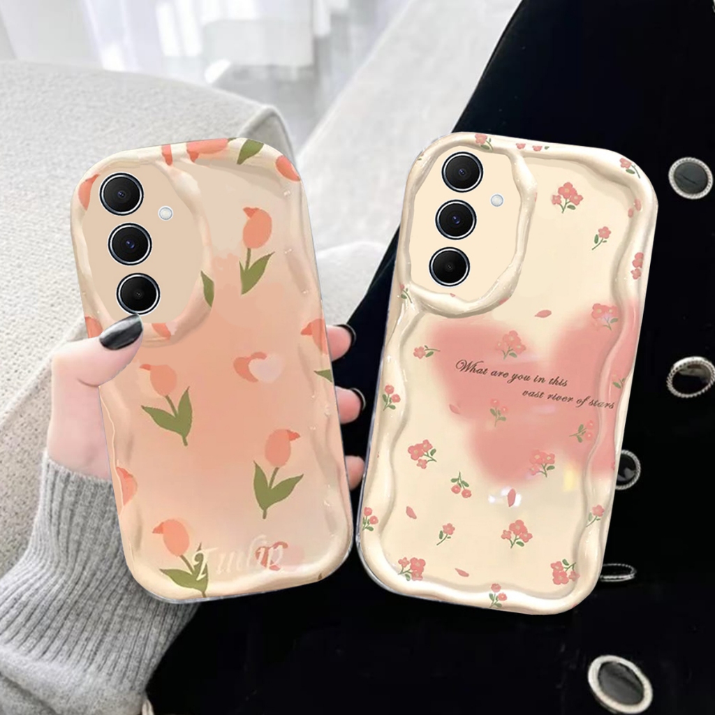 Jual Softcase Casing Samsung A35 5G Terbaru Silikon Motif Bunga Tulip Heart Flower Tpu Case ...