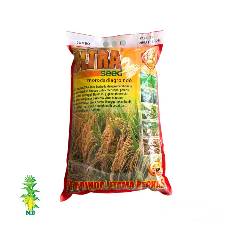 Jual Benih padi unggul INPARI 32 HDB Jumbo Ultra kemasan 5kg, by PT. Arindo Utama Perkasa ...