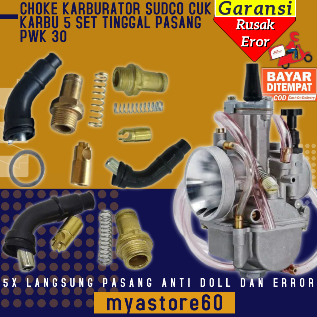 Jual Cuk Choke Karburator Karbu PWK Sudco Tipe Ukuran Pwk30 Pwk 30 Choke Karbu 5 Set Siap Pasang ...
