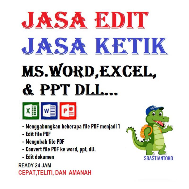 Jual JASA KETIK / JASA EDIT Dokumen Ms. word, excel, ppt Dll. | Shopee Indonesia