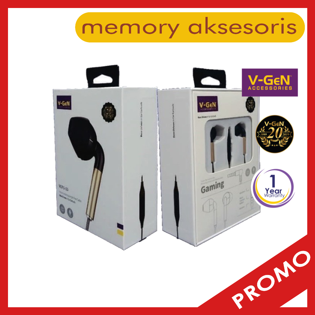 Jual HEADSET VGEN VEP1-15 Extra Bass l Shape Gaming | Shopee Indonesia