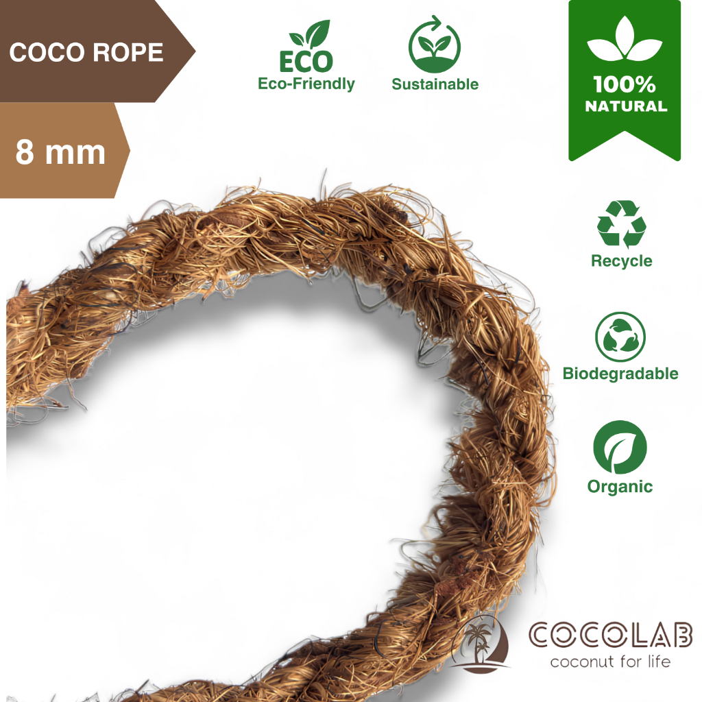 Jual 8 mm Coco Rope Tali Tambang Sabut Kelapa | Shopee Indonesia