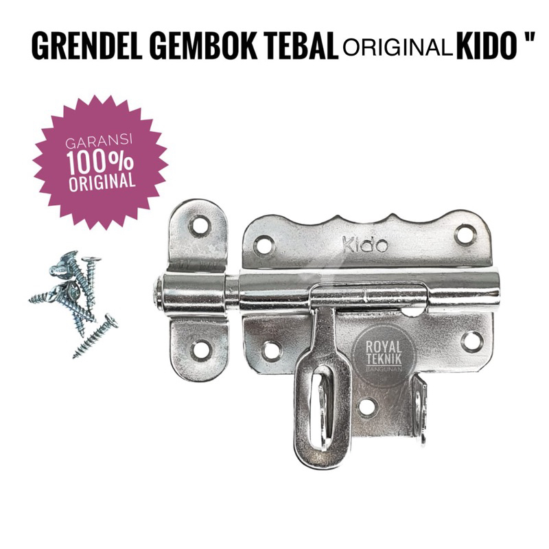Jual Grendel Slot Kunci Tebal 2” 3” 4” inch KIDO / Gerendel Gembok ...