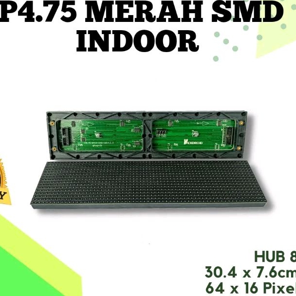 Jual Panel LED P4.75 Merah SMD Semi 30,4x7,6cm . Merk TEXDROID. Garansi 1 TAHUN | Shopee Indonesia