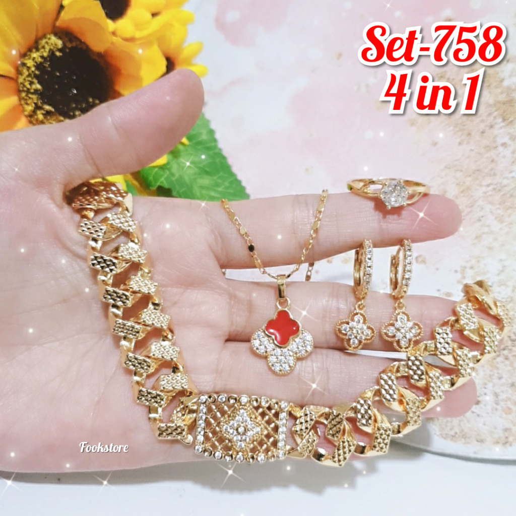 Jual SET PERHIASAN DEWASA MOTIF BUNGA GELANG SISIK NAGA AKSESORIS ...
