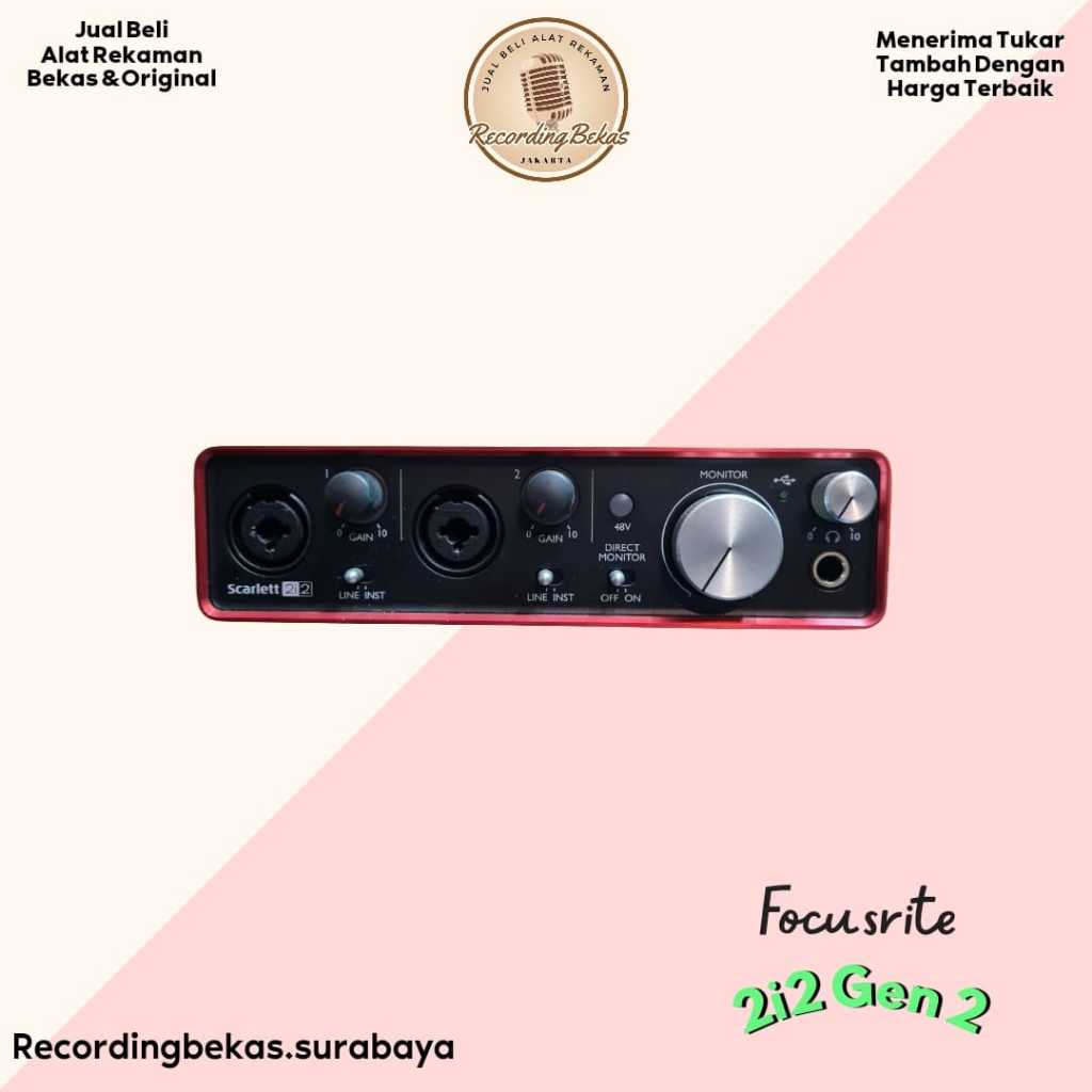Jual Soundcard Focusrite Scarlett 2i2 Gen 2 (Bekas) | Shopee Indonesia