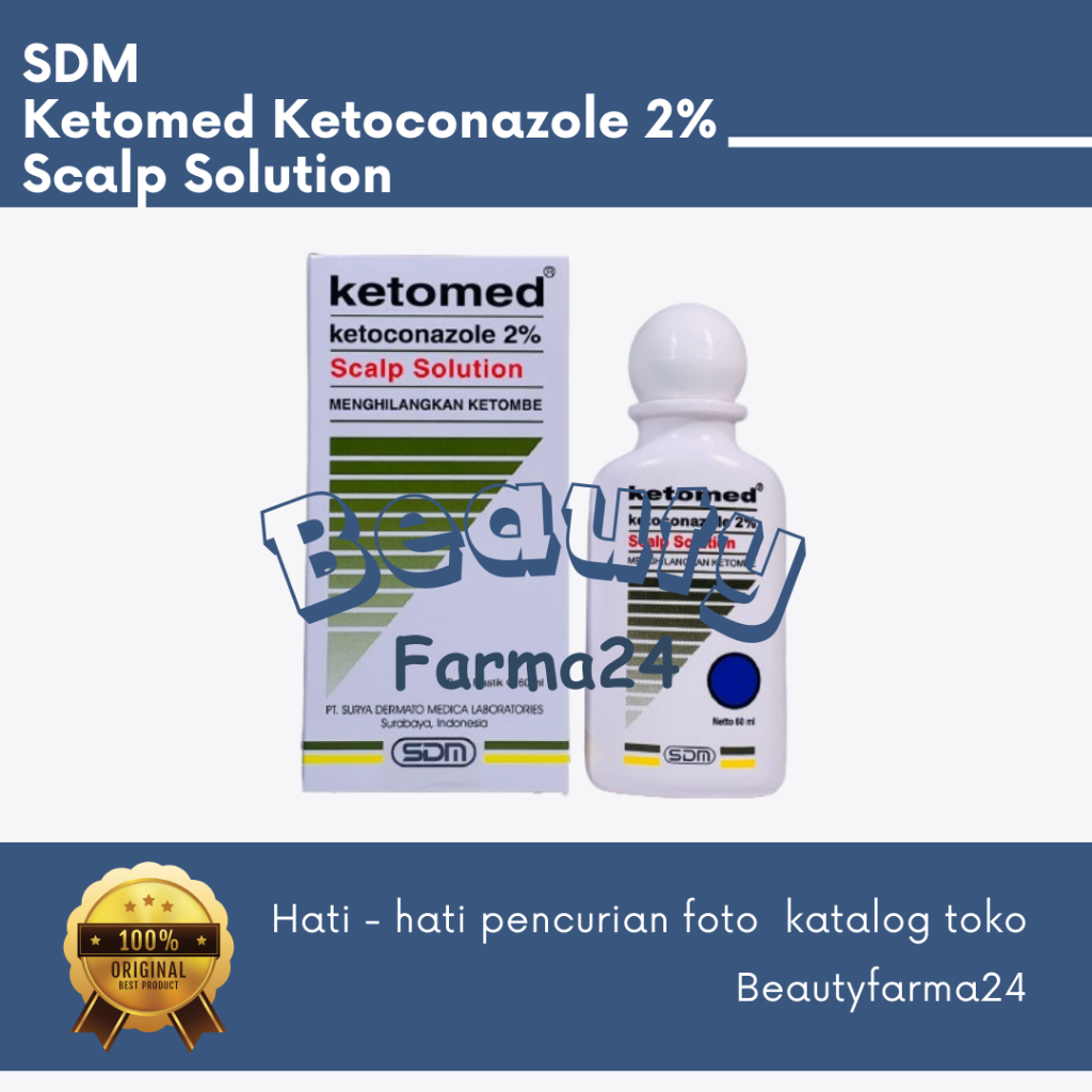 Jual SDM - Ketomed 2% Scalp Solution Shampoo 60 ml Shampoo Infeksi ...