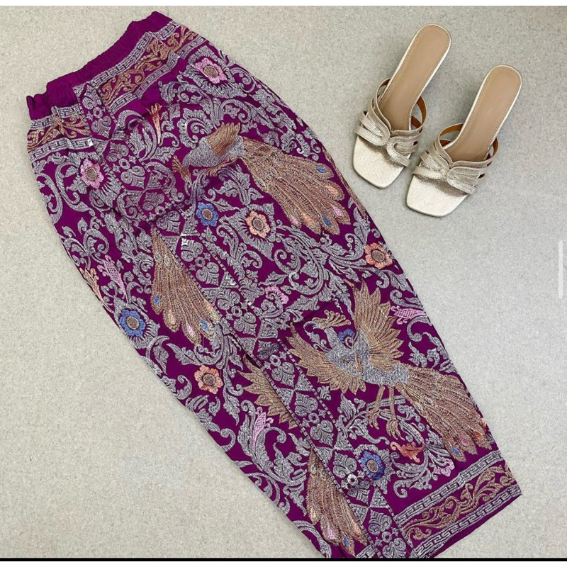 Jual KAMEN JADI BORDIR STRAIT MOTIF CENDRAWASIH TERBARU// ROK BALI ...