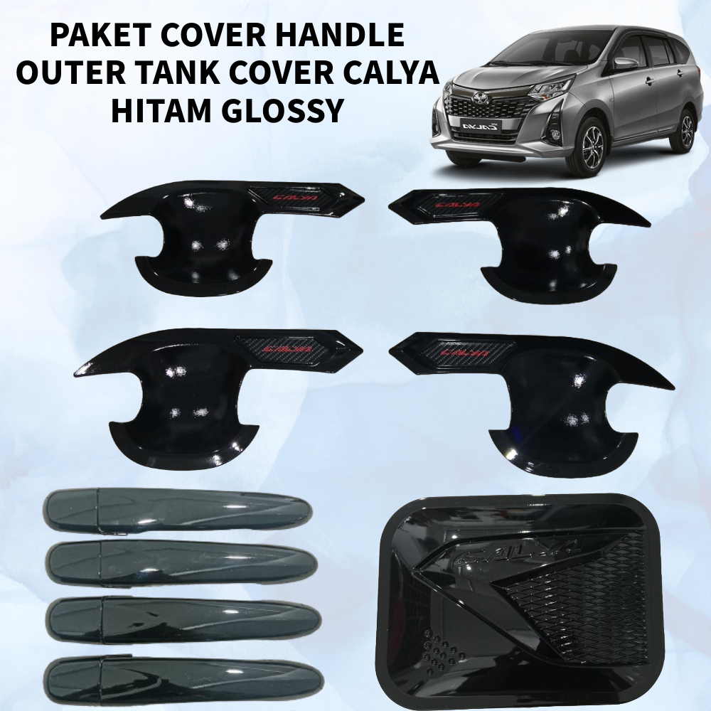 Jual Paket Cover Outer Handle Tank Cover Calya Sigra Black Glossy Pegangan Pintu | Shopee Indonesia