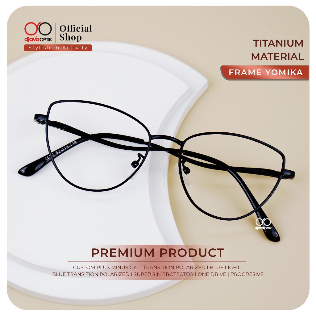 Jual DJAVA OPTIK - Frame Yomika - Frame Cat Eye Supersin Bluelight Transition Protector Star B ...