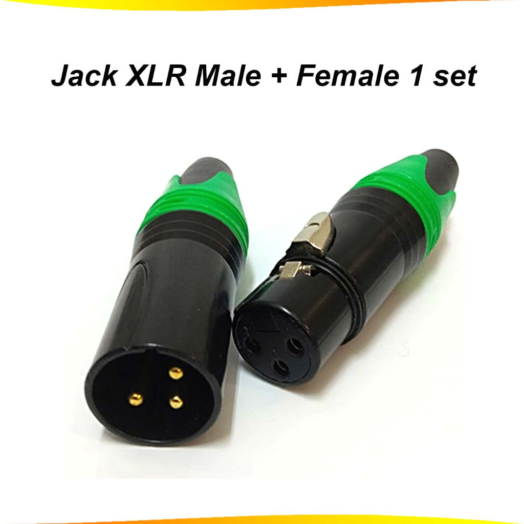 Jual Jack xlr/Canon Male+Female Jek Audio Konektor Sepasang (1set ...
