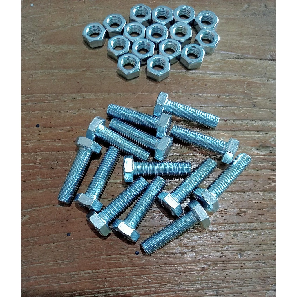 Jual Baut Mur M8 x 30 Putih | Shopee Indonesia
