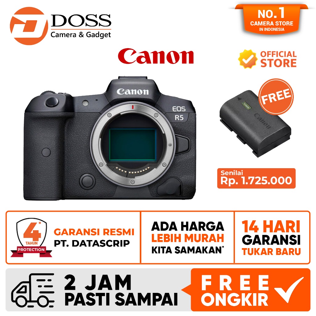 Jual Canon EOS R5 Body Only Canon R5 Body / Canon Mirrorless / EOS R5 ...