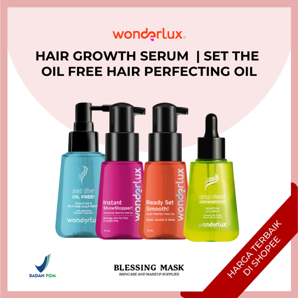 Jual Wonderlux Hair Serum Hair Growth Serum - Drop Dead Growgeous | Set ...