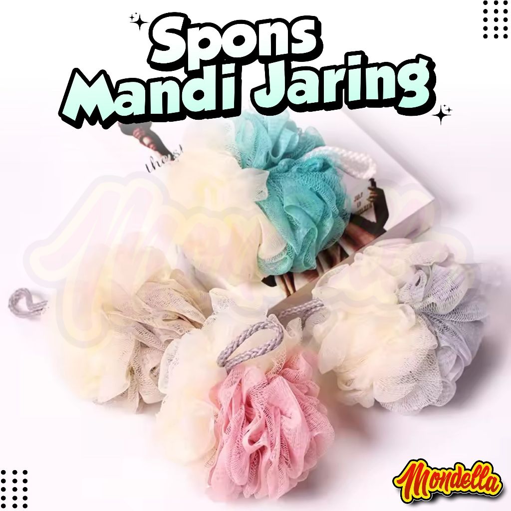 Jual Spons Mandi Jaring Shower Puff Sponge Jaring Spons Mandi Jaring ...