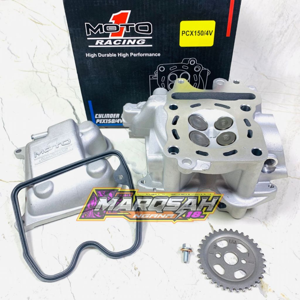 Jual Kop Vario 150 PCX 150 4 KLEP Head Moto1 MARQSAH RACING | Shopee ...