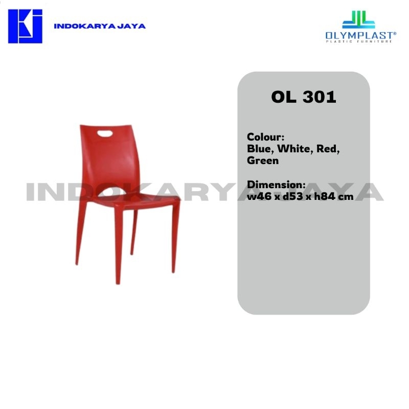 Jual OLYMPLAST Kursi Sender Plastik Type OL 301, kursi rumah/kursi ...