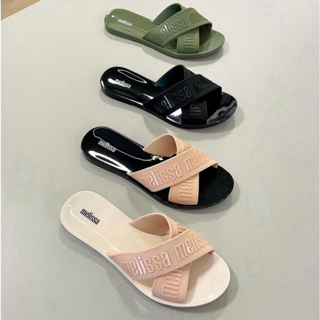 Jual Sendal Melissa m lover slide miror box coklat | Shopee Indonesia