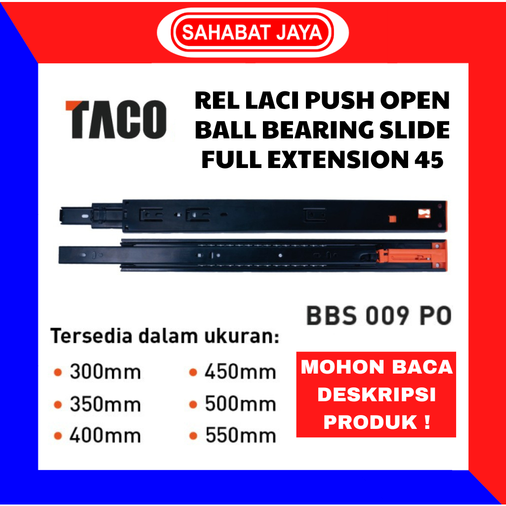 Jual TACO Rel Laci 2x Double Tarik Full Extention Push Open BBS 009 PO ...