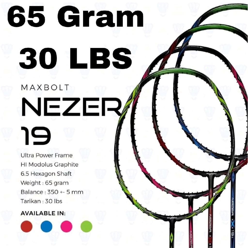 Jual Raket Badminton Maxbolt Nezer X19 Original Lengkap Senar Free Grip ...