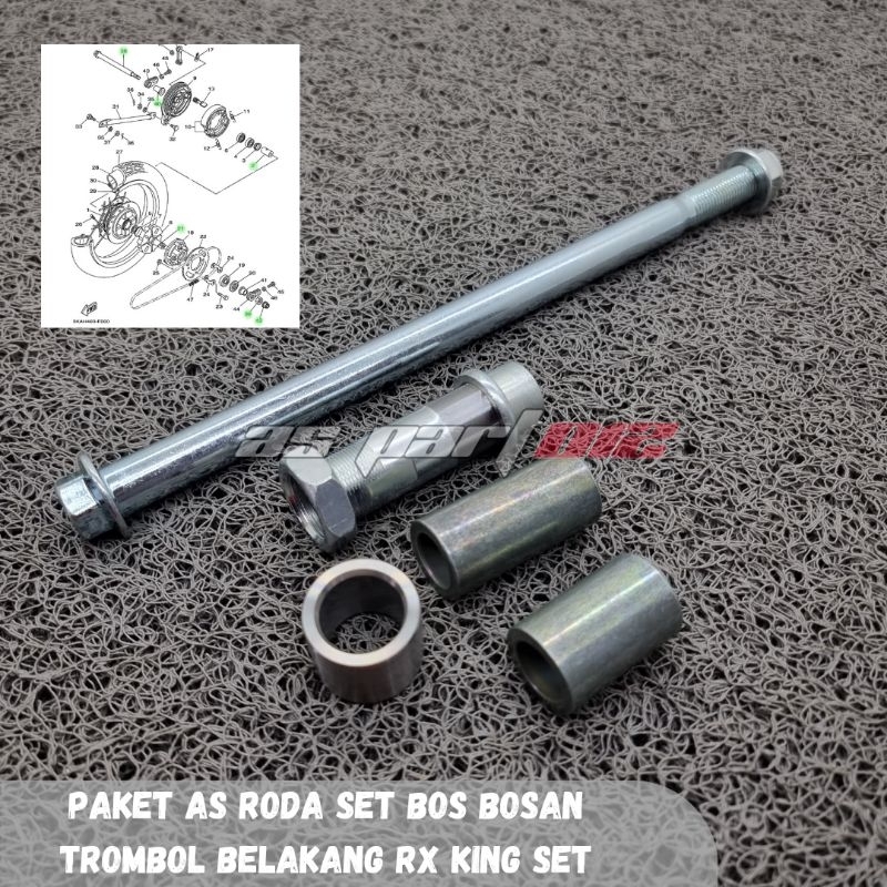 Jual BAUT AS RODA BELAKANG RX KING SET BOS BOSAN TROMBOL BELAKANG 5 ...
