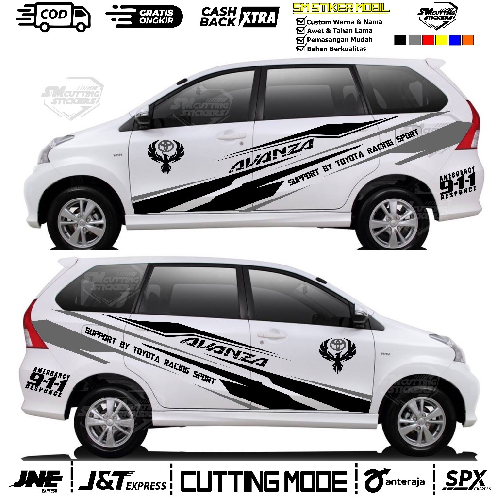 Jual Stiker Mobil Avanza Sigra Calya Model Tribal simpel List stiker ...