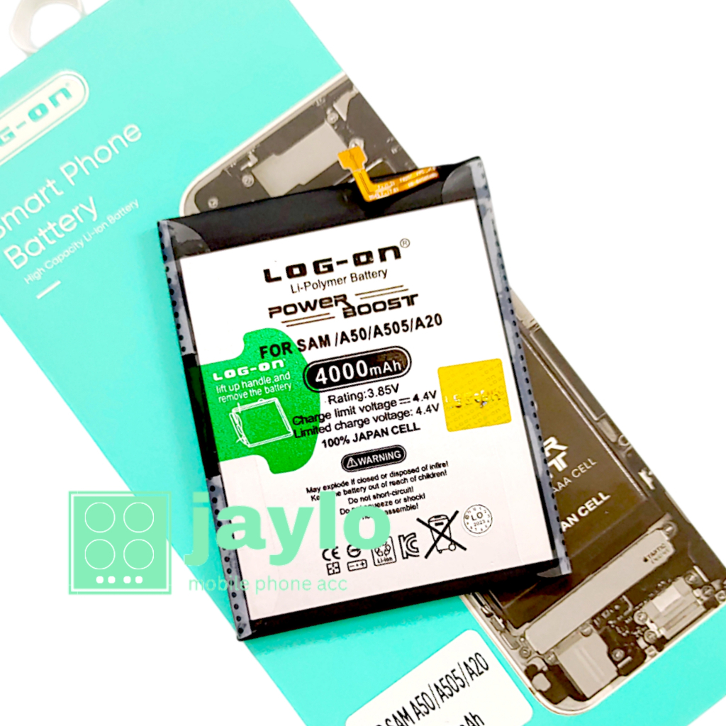 Jual Baterai LOG ON Samsung A20 A205 EB-BA505ABU Power Boost Original Battery Batre | Shopee ...
