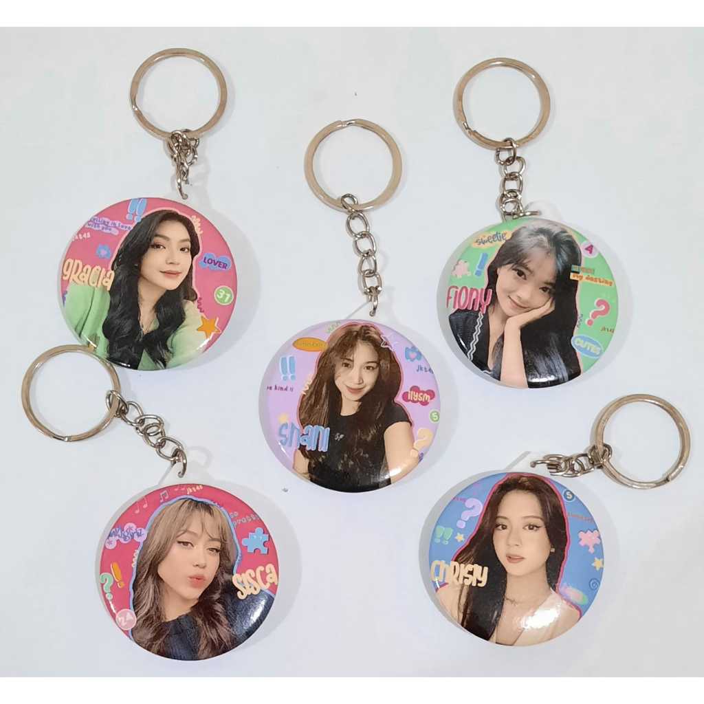 Jual Freebies Gantungan Kunci buLat JKT48/Ganci Bulat JKT48/bisa custom ...