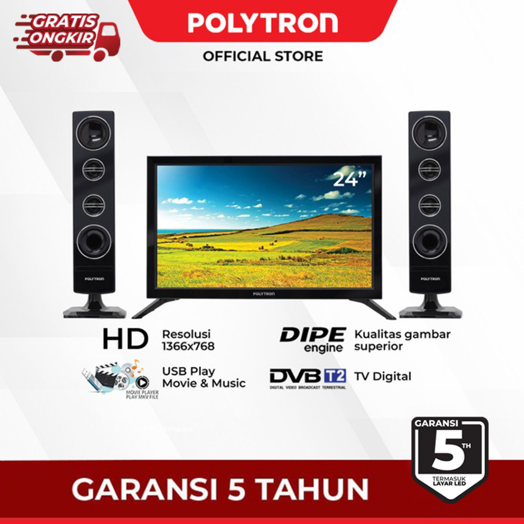 Jual POLYTRON Cinemax Digital TV 24 inch PLD 24TV1855 | Shopee Indonesia
