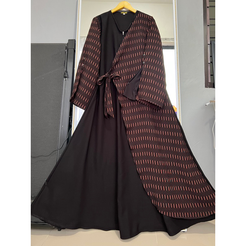 Jual TERBARU ABAYA KHALIFA gamis hitam abaya HIKMAT ori alnoor niqob ...