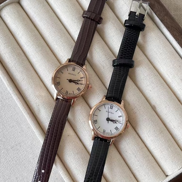 Jual LuxeLane Jam Tangan Wanita Ulzzang Strap Kulit Croco Warna Coklat ...