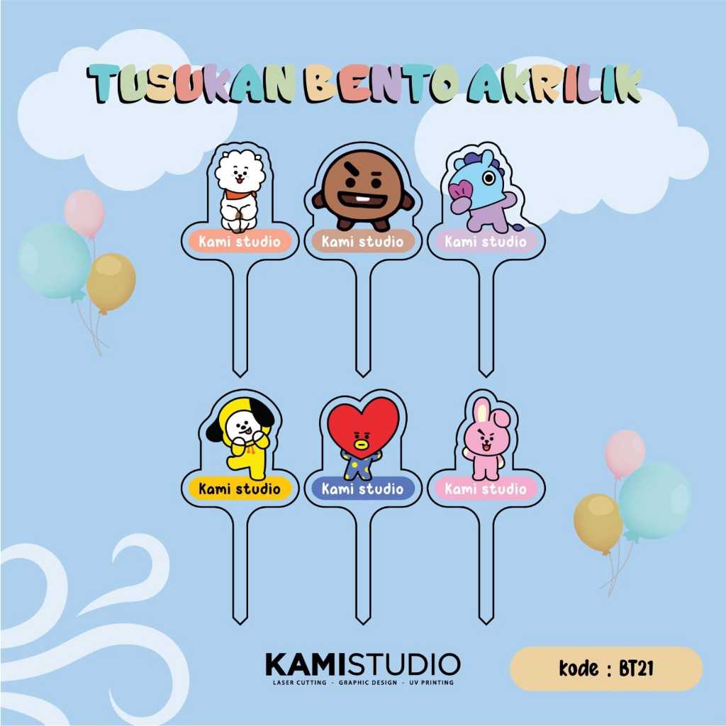 Jual TUSUKAN BENTO ANAK / AKRILIK FOOD PICK / TUSUK GIGI LUCU/ TUSUK ...