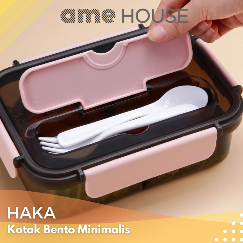 Jual |AME|HAKA Lunch Box Makanan Kedap Udara Kotak Makanan Estetis ...