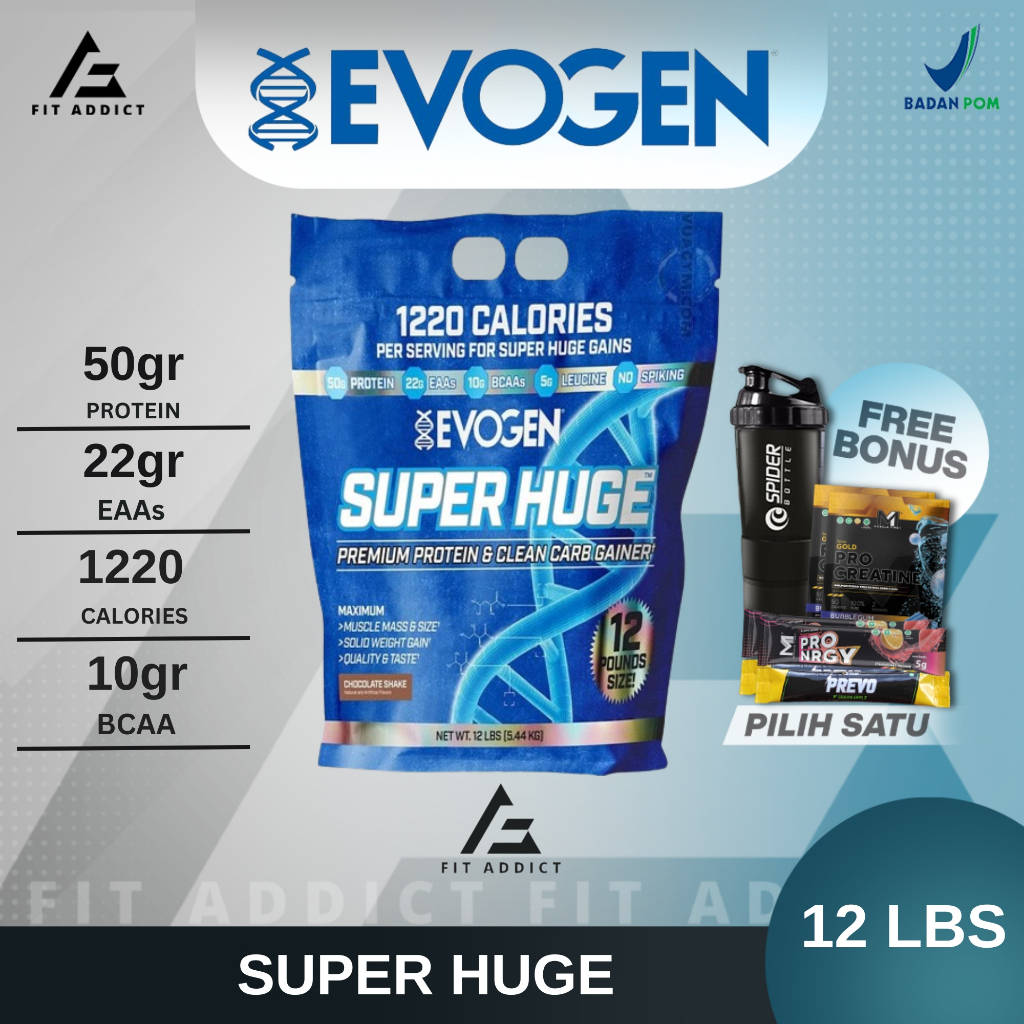 Jual EVOGEN SuperHuge 12 Lbs Lb 12Lbs 12Lb Evogen Nutrition Super Huge Weight Mass Gainer ...