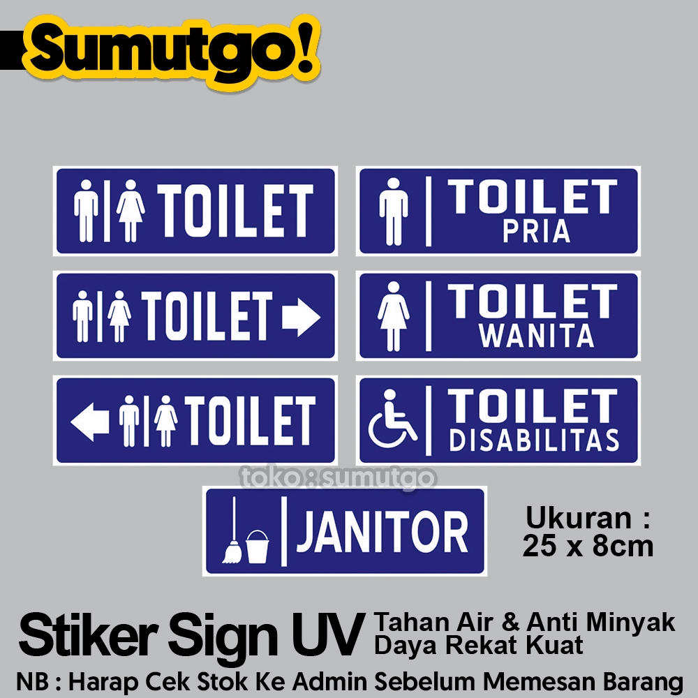 Jual Stiker Toilet Pria Wanita Universal Disabilitas Janitor Penunjuk ...