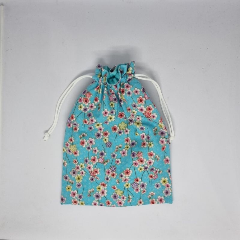 Jual 1 SET (3 PCS) HANDMADE JAPANESE DRAWSTRING BAG COTTON FABRIC/TAS ...