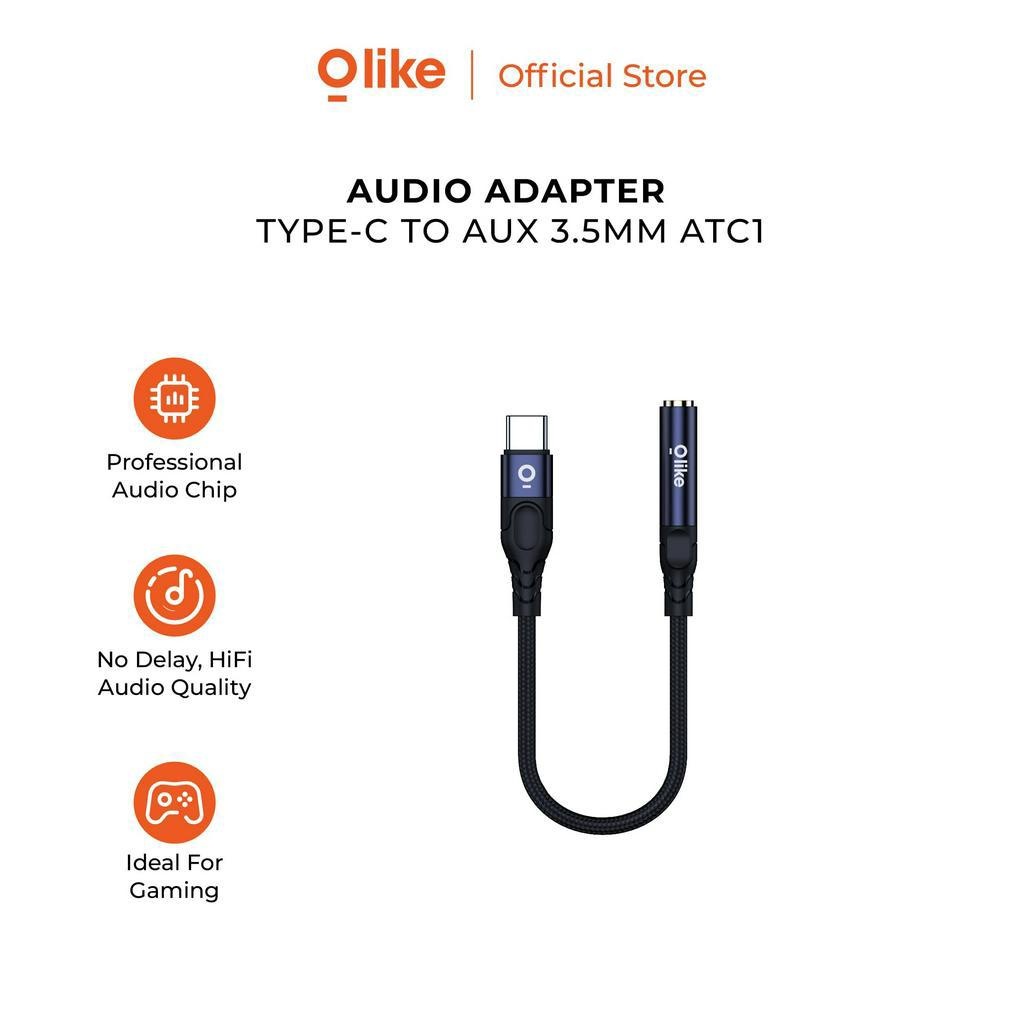 Jual OLIKE AUDIO CONVERTER ADAPTER TYPE C TO AUX 3.5MM JACK ATC1 ...