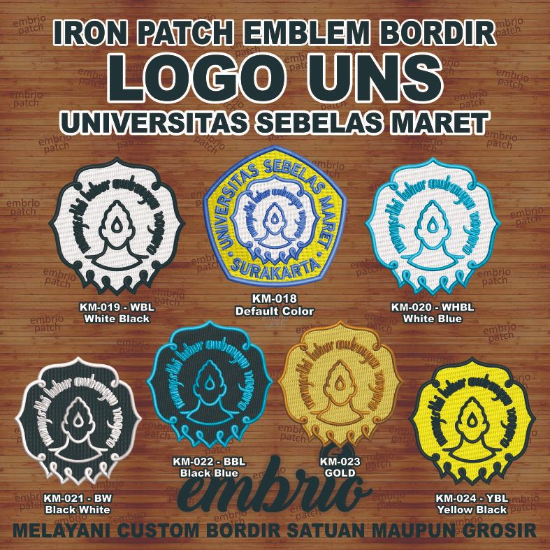 Jual Patch UNS emblem bordir logo Almamater Universitas Negeri ...
