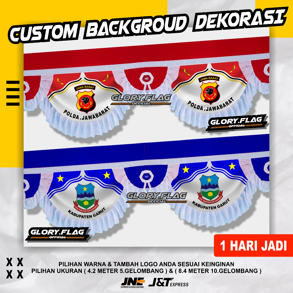 Jual CUSTOM BENDERA DEKORASI BACKGROUND TAMBAH LOGO SESUAI KEINGINAN 1 ...