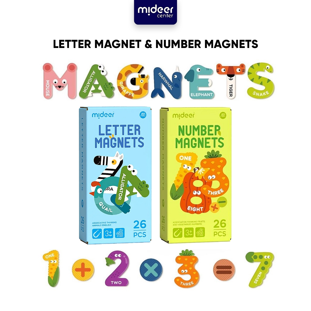 Jual Mideer Letter Magnet Huruf and Number Magnets UMUR 3+ | Kado ...